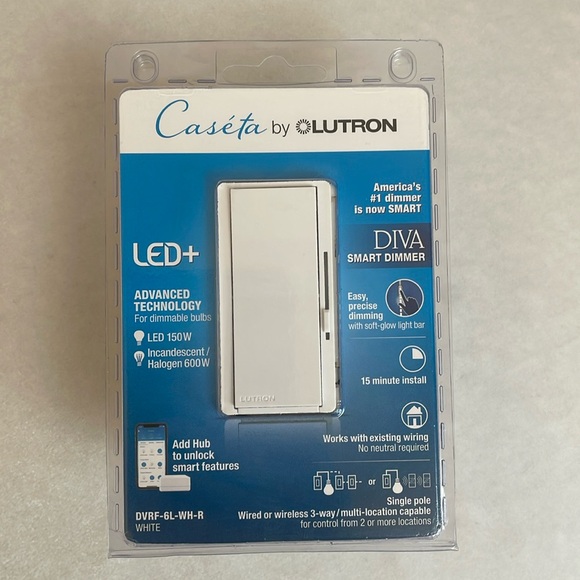 lutron | Other | Caseta Lutron Diva Smart Dimmer Whitedvrf6lwhr | Poshmark